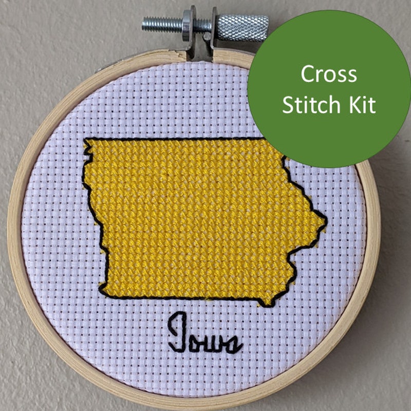 Iowa Cross Stitch - Etsy