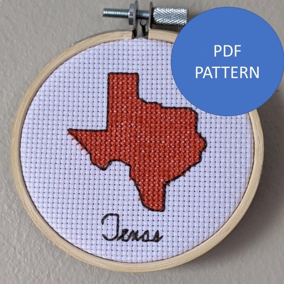 Texas Cross Stitch Pattern PDF Pattern Only | Etsy