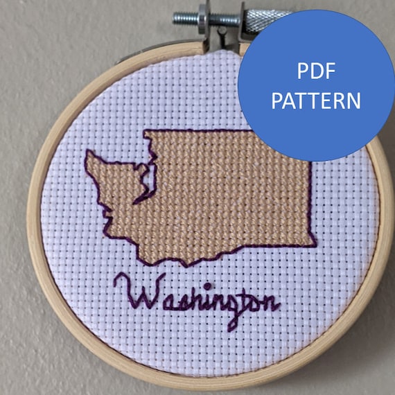 Washington Cross Stitch Pattern PDF Pattern Only - Etsy