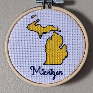 Michigan Cross Stitch Pattern (PDF Pattern Only) - Etsy