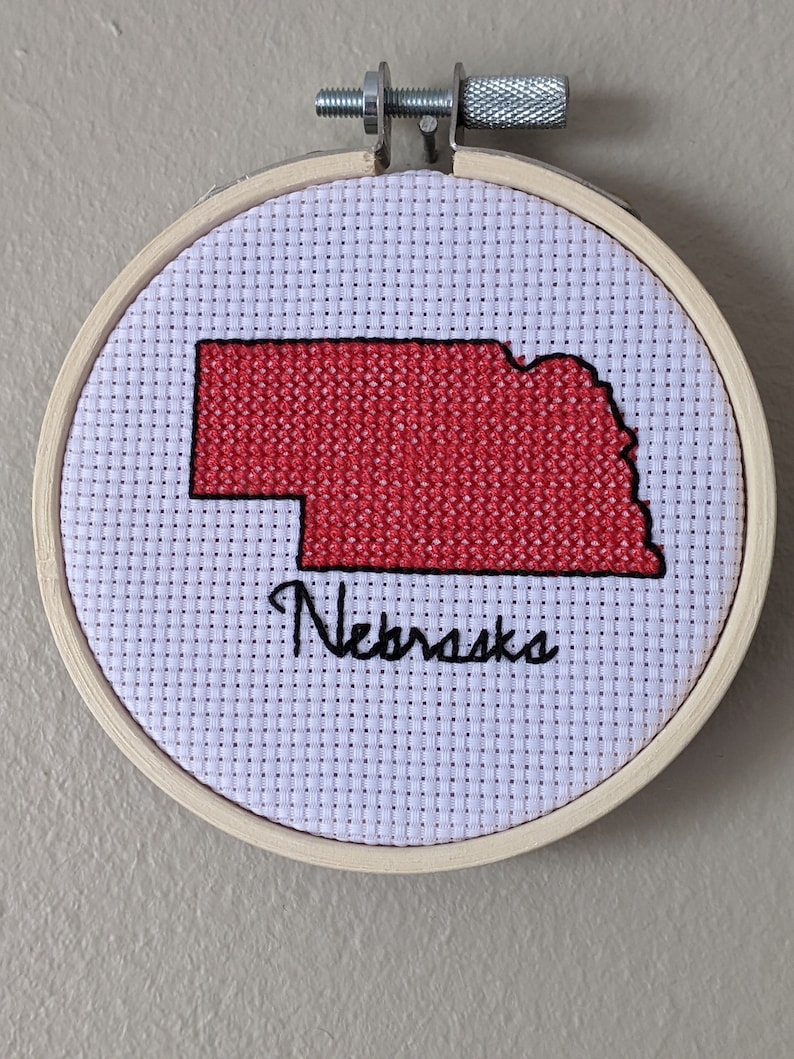 Nebraska Cross Stitch Pattern (PDF Pattern Only) - Etsy