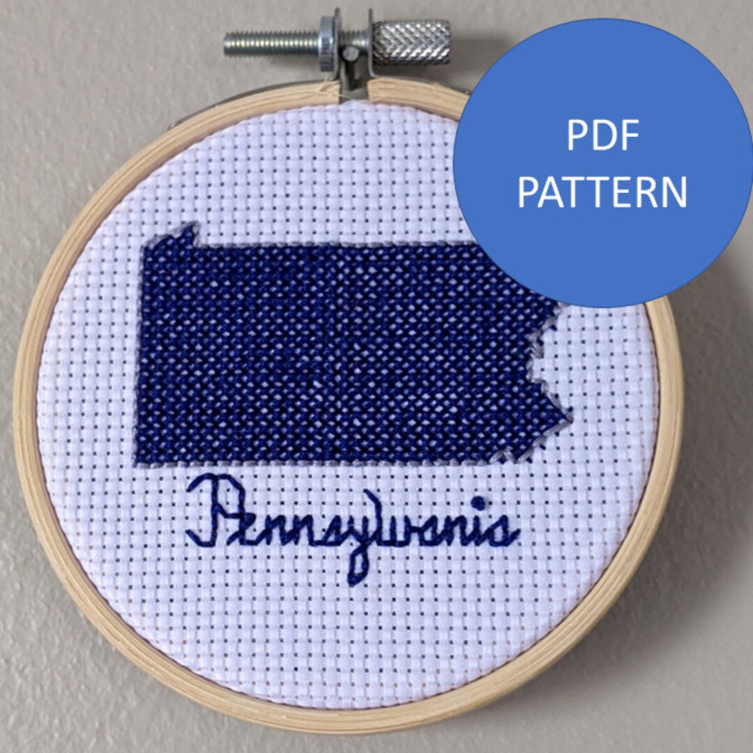 Pennsylvania Cross Stitch Pattern (PDF Pattern Only) - Etsy