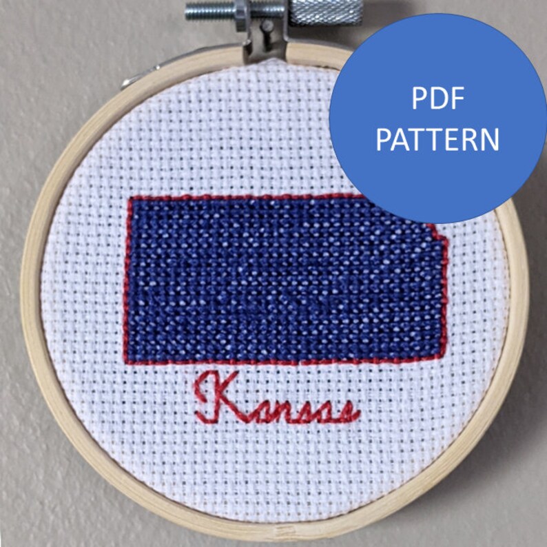 Kansas Cross Stitch Pattern (PDF Pattern Only) - Etsy