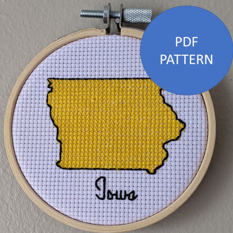 Iowa Cross Stitch - Etsy