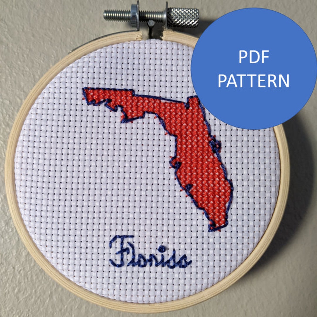 Florida Cross Stitch Pattern (PDF Pattern Only) - Etsy
