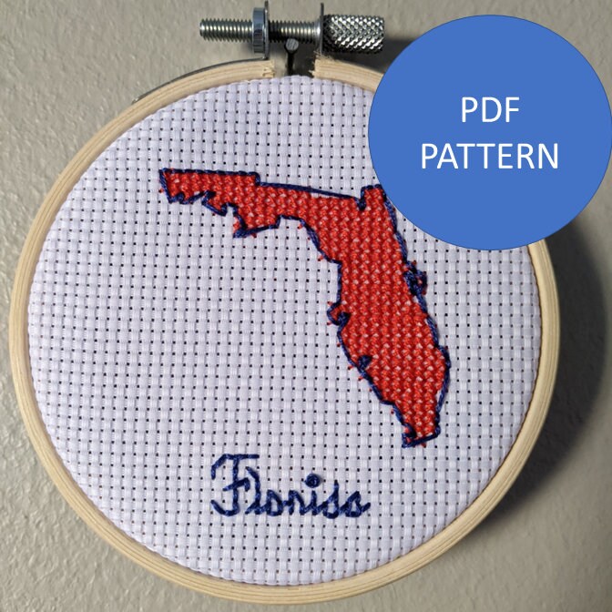Florida Cross Stitch Pattern (PDF Pattern Only) - Etsy