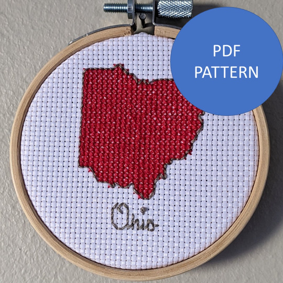 Ohio Cross Stitch Pattern (PDF Pattern Only) - Etsy