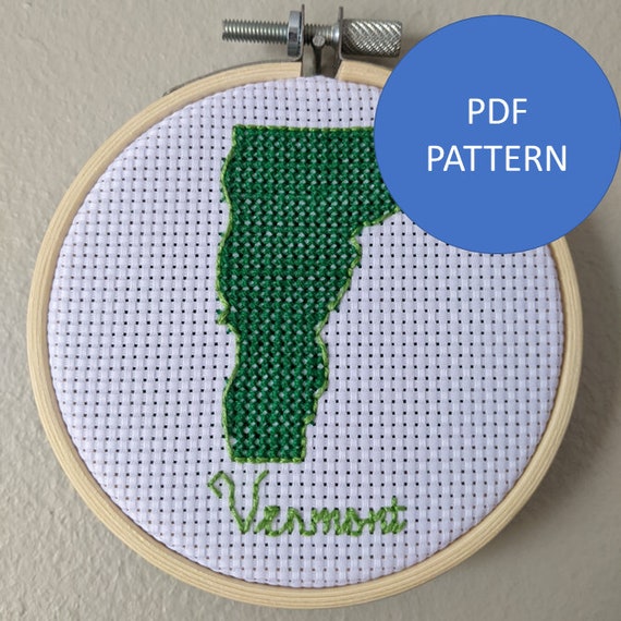 Vermont Cross Stitch Pattern PDF Pattern Only - Etsy