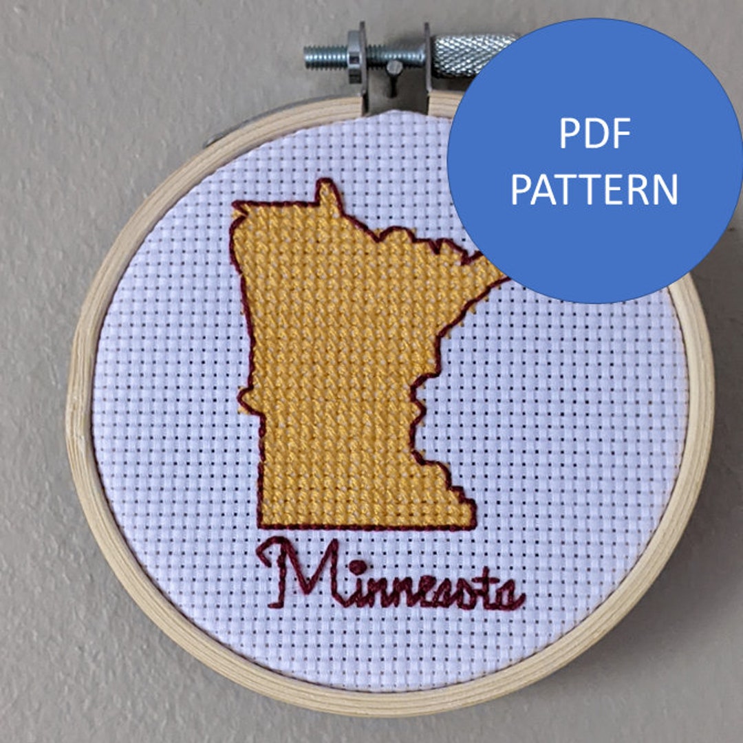 Minnesota Cross Stitch Pattern (PDF Pattern Only) - Etsy