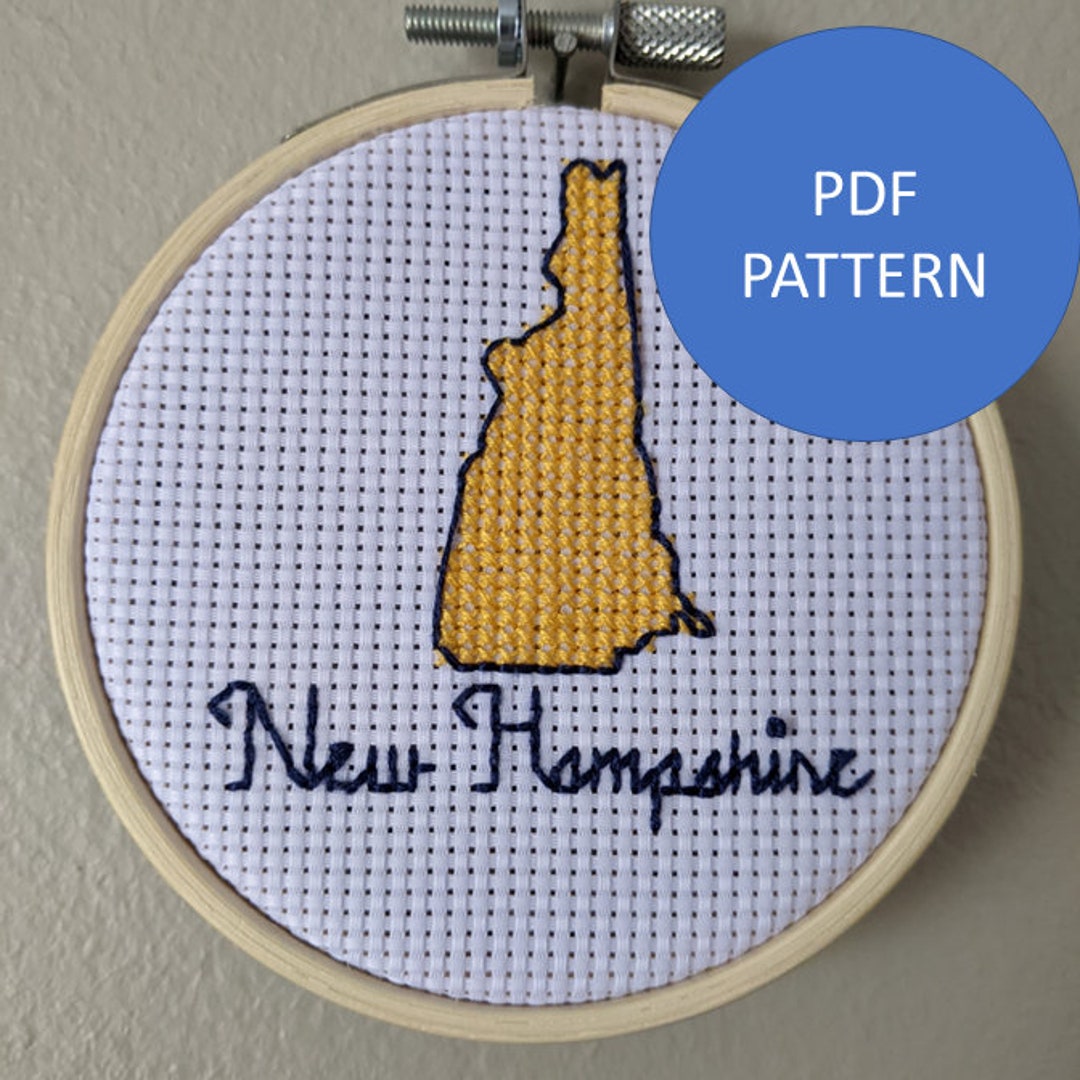 New Hampshire Cross Stitch Pattern (PDF Pattern Only) - Etsy