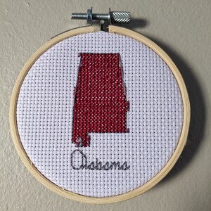 Alabama Cross Stitch Pattern (PDF Pattern Only) - Etsy