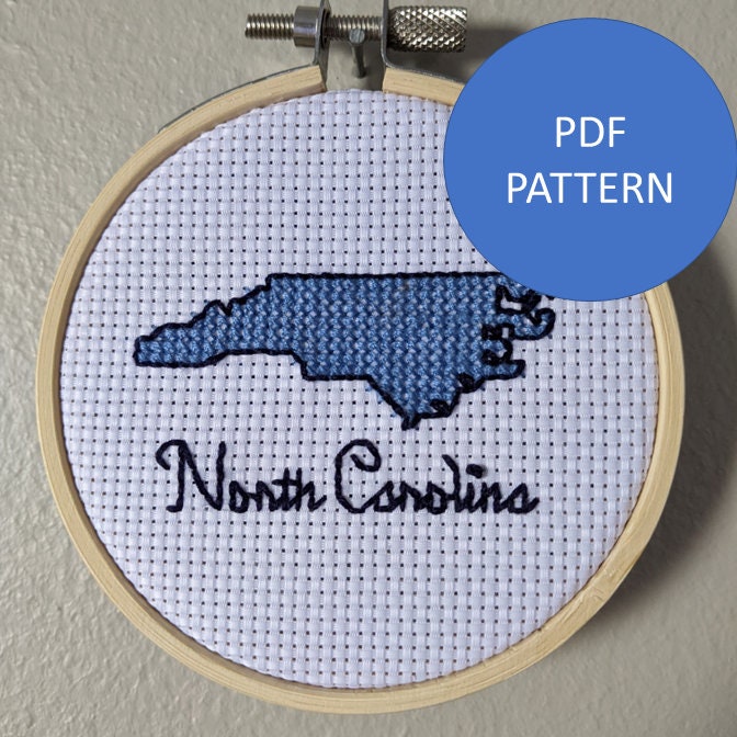 North Carolina Cross Stitch Pattern (PDF Pattern Only) - Etsy