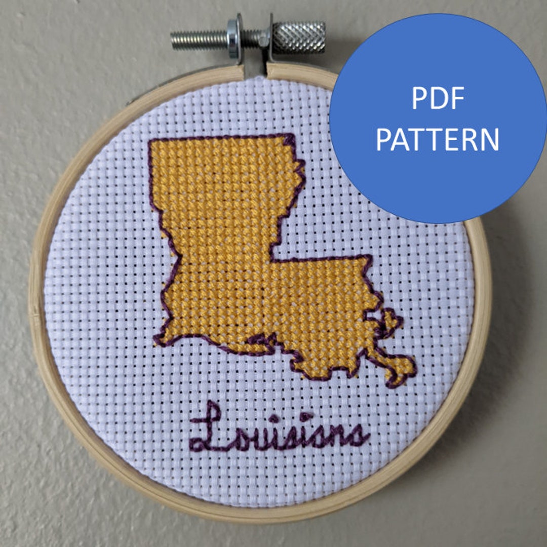 Louisiana Cross Stitch Pattern (PDF Pattern Only) - Etsy
