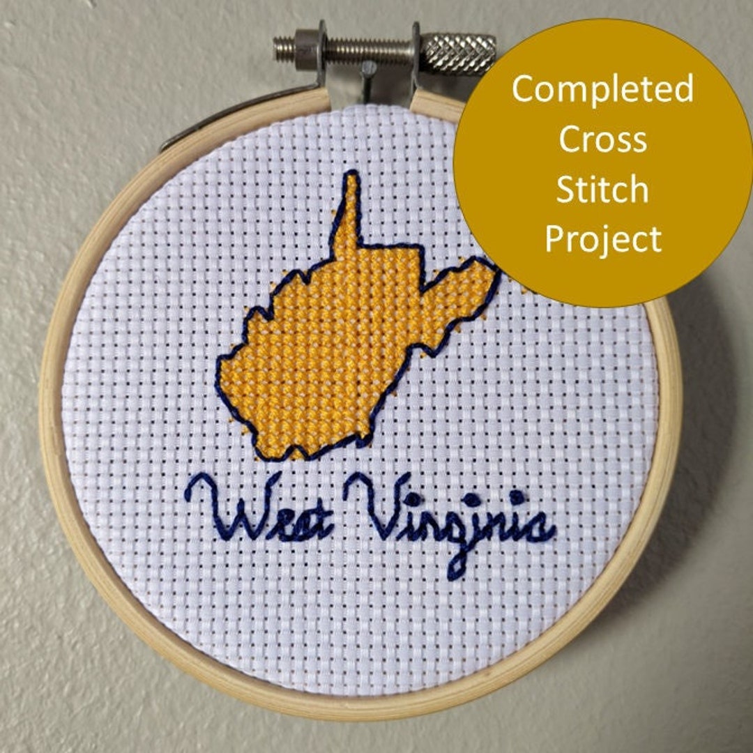 Completed West Virginia Cross Stitch Project - Etsy
