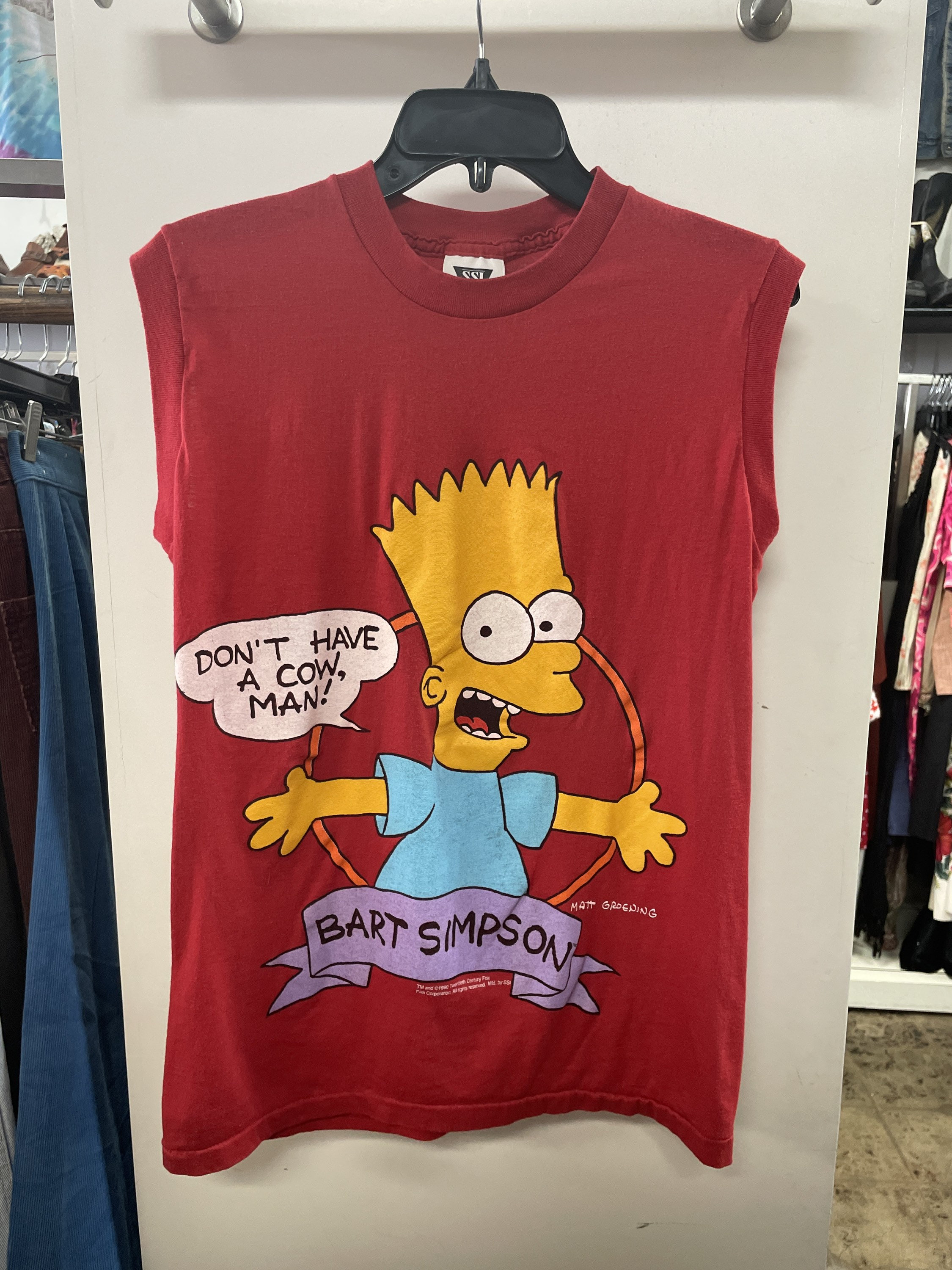 90s Bart Simpson Red Tank - Etsy
