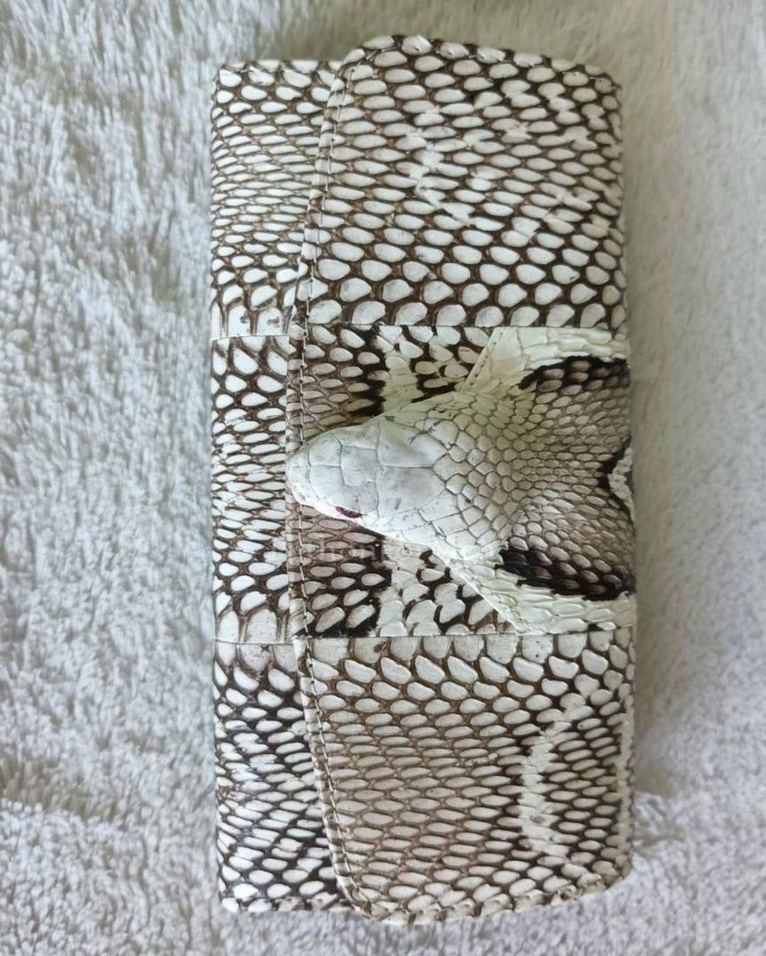 Elegant Snake Head Luxury Snake Pattern Genuine Python Leather - Etsy