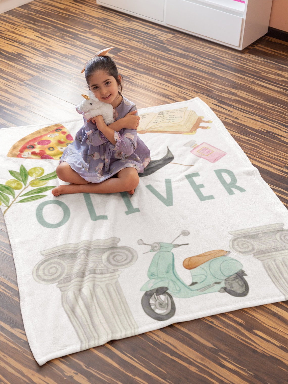 Customized Italian Baby Blanket for Boy, Italy Baby Sherpa Blanket ...