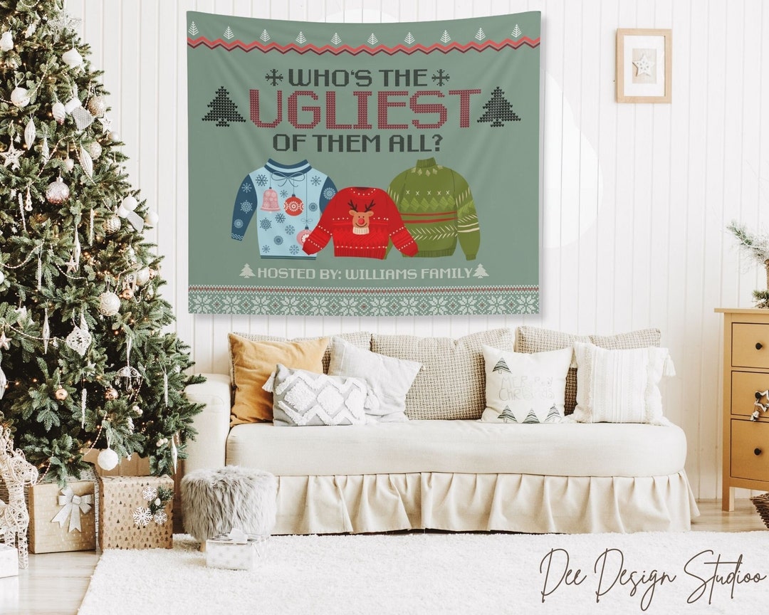 Ugly Christmas Sweater Office Party Decoration Personalized, Xmas Party ...
