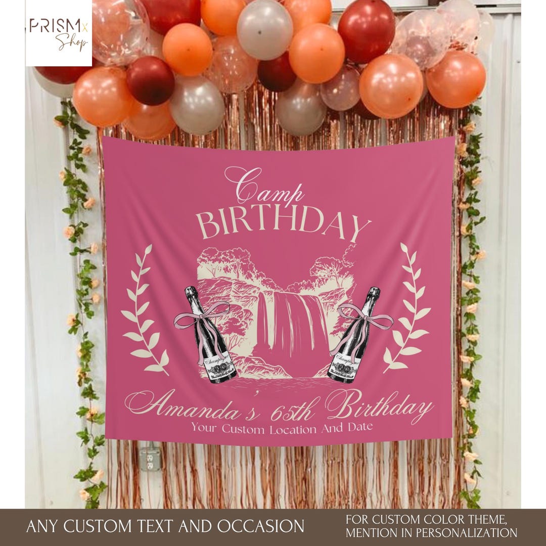 Personalized Hiking Bach Sign , Cabin Bach Party Banner, Custom Hiking ...