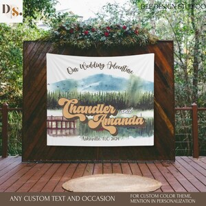Custom Bachelorette Destination Backdrop, Hiking Bridal Shower ...
