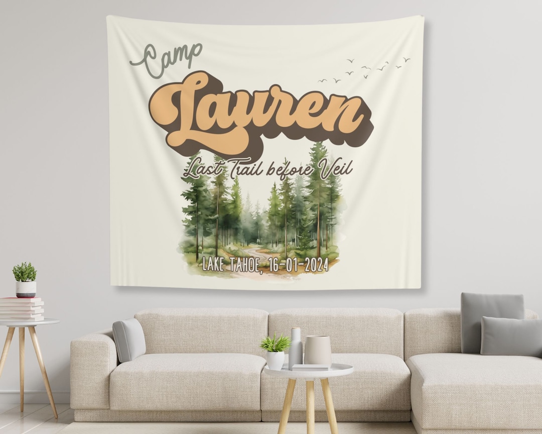 Personalized Cabin Birthday Banner Decoration Bachelorette - Etsy