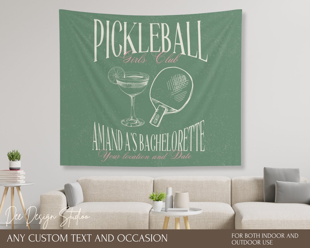 Custom Pickleball Bachelor Party Banner, Table Tennis Bach Party Banner ...