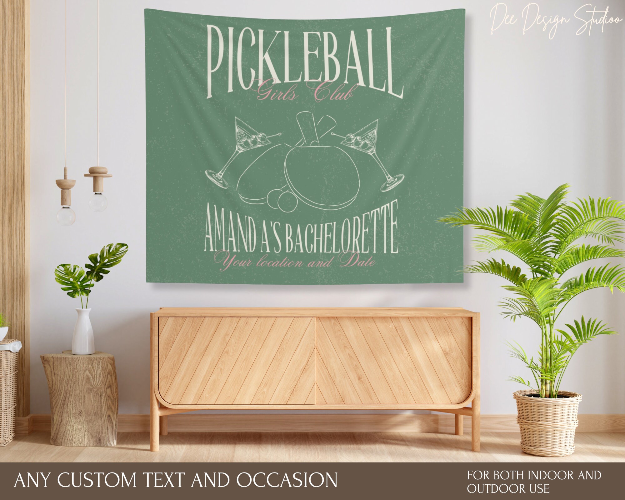 Pickleball Bachelorette Party Backdrop, Personalized Table Tennis Theme ...