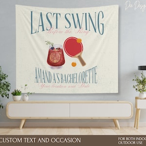 Pickleball Bachelorette Party Backdrop, Personalized Table Tennis Theme ...