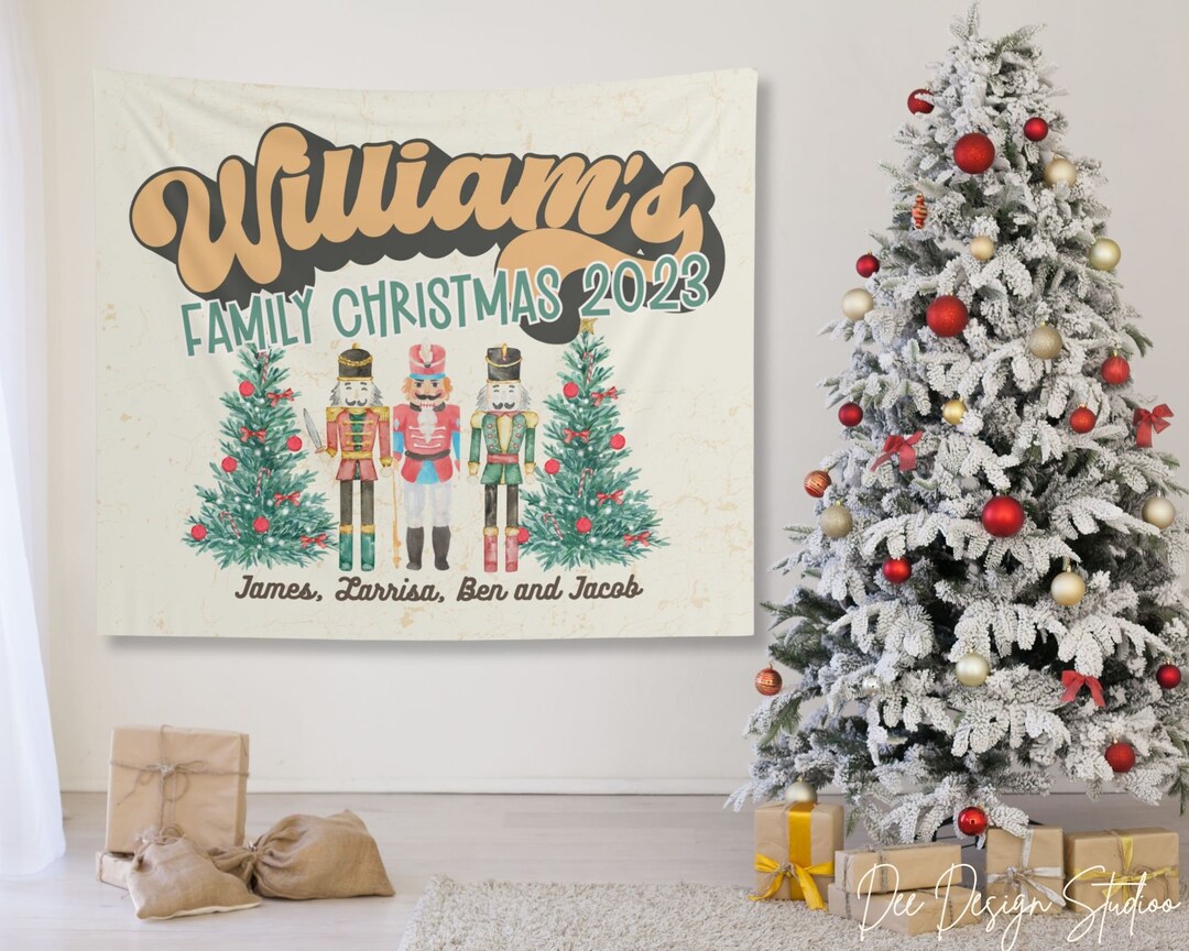 Christmas Party Banner Custom X-mas Wall Photobooth - Etsy