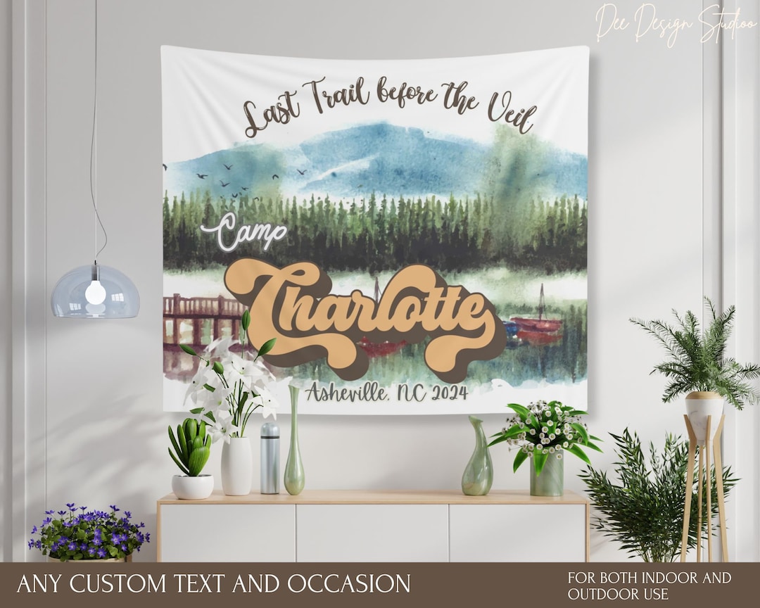 Cabin Birthday Banner Decorations Personalized, Bachelorette Camping ...
