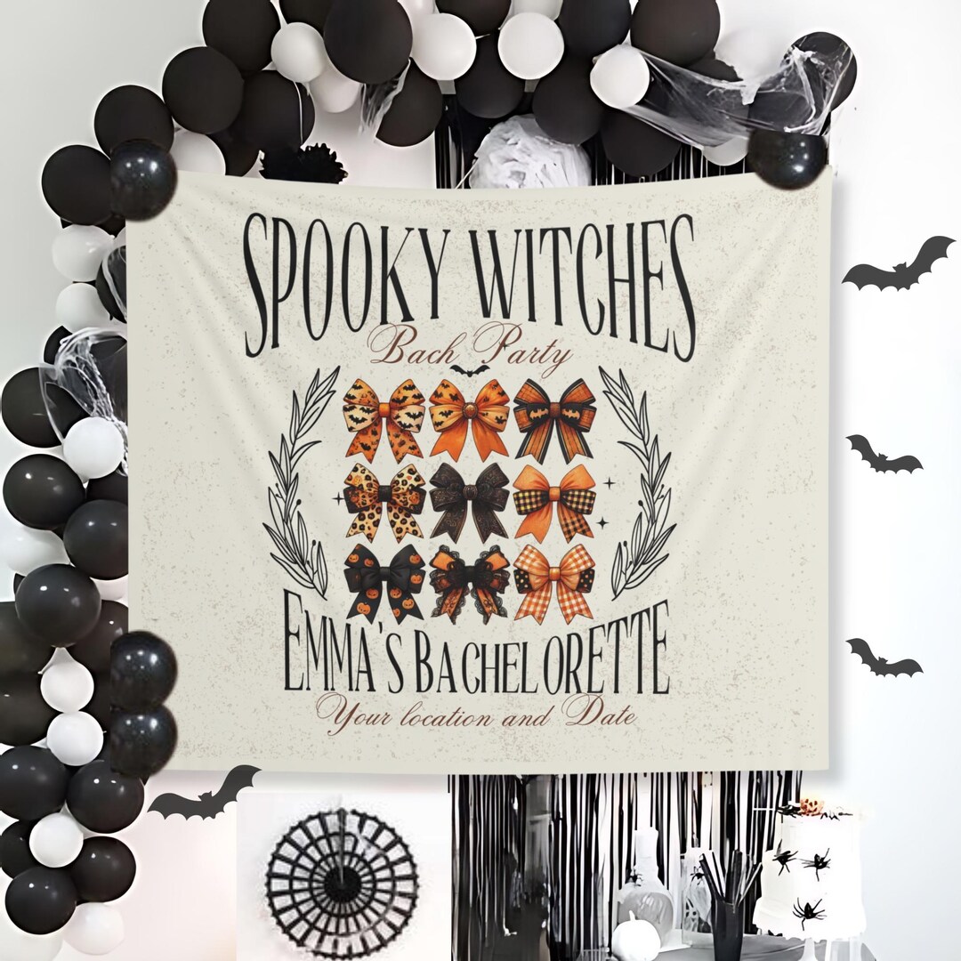 Custom RIP Single Life Wedding Banner, Witch Coven Hen Party Decoration ...