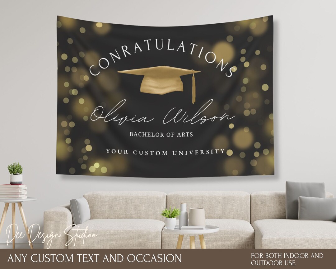 Personalized Graduation Photo Banner, University Graduation Party ...