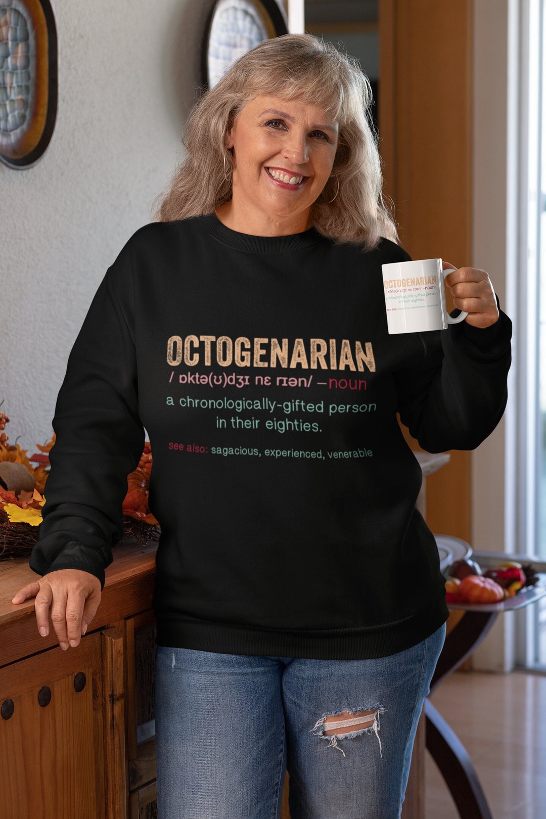 80th Birthday Definition Shirt, 80th Birthday Gift for Women and Men ...