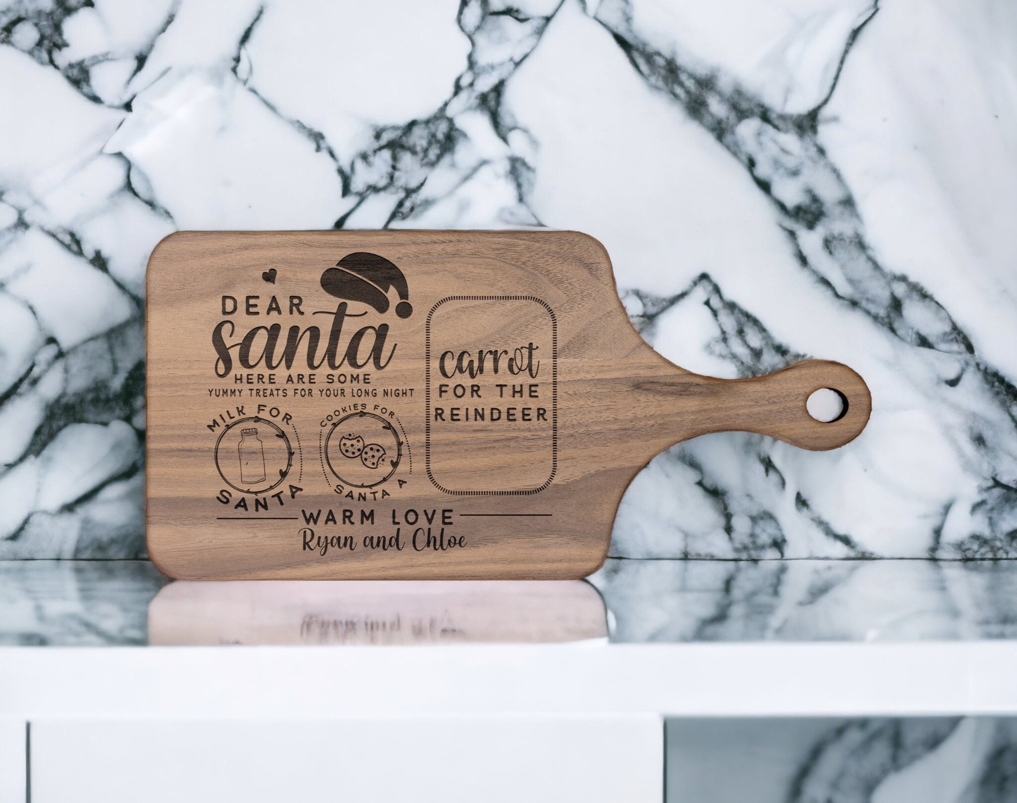 PERSONALIZED Wooden Secret Santa Snack Plate, Milk Carrot Cookie ...