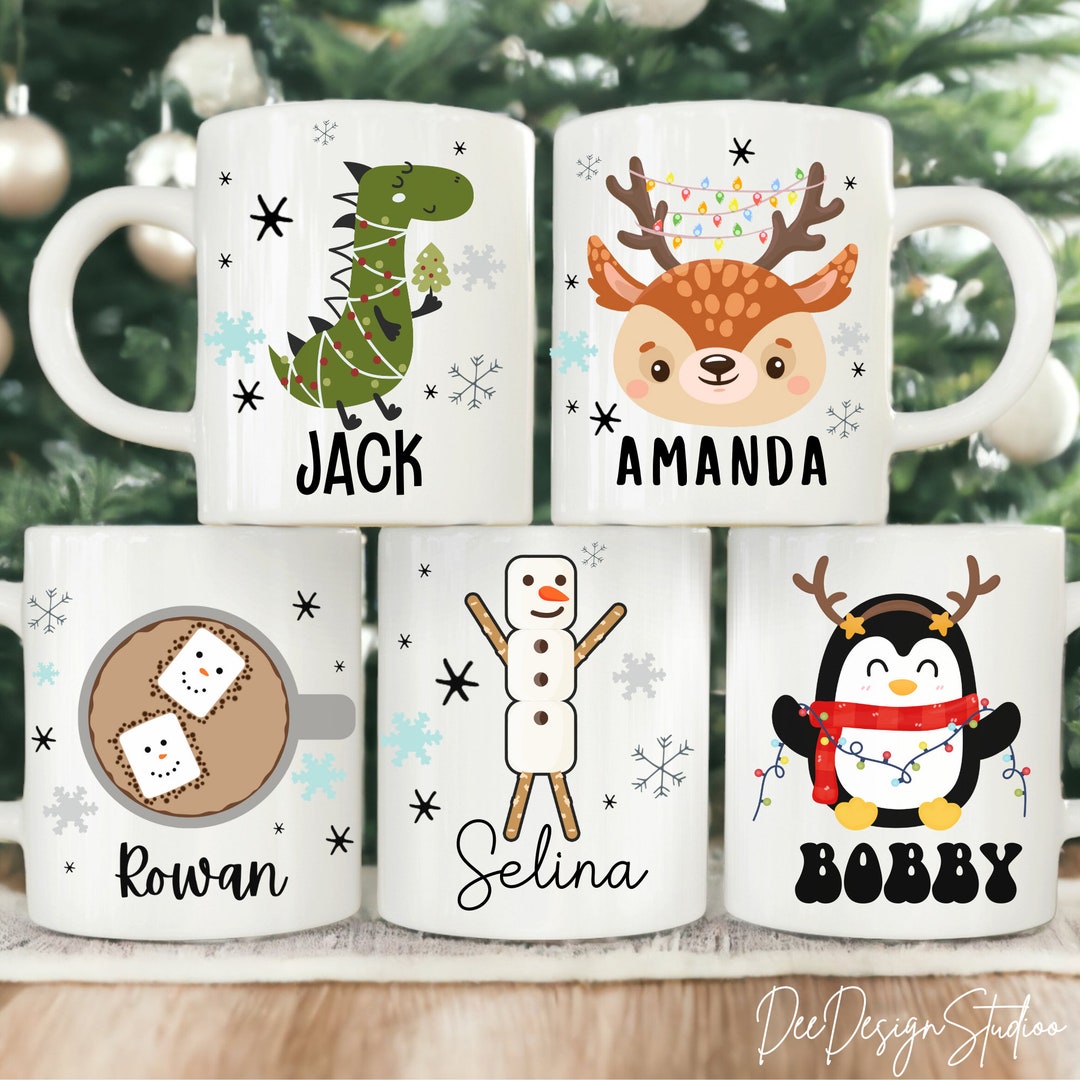 Unbreakable Kids Christmas Mug Personalized, Children Birthday Party ...