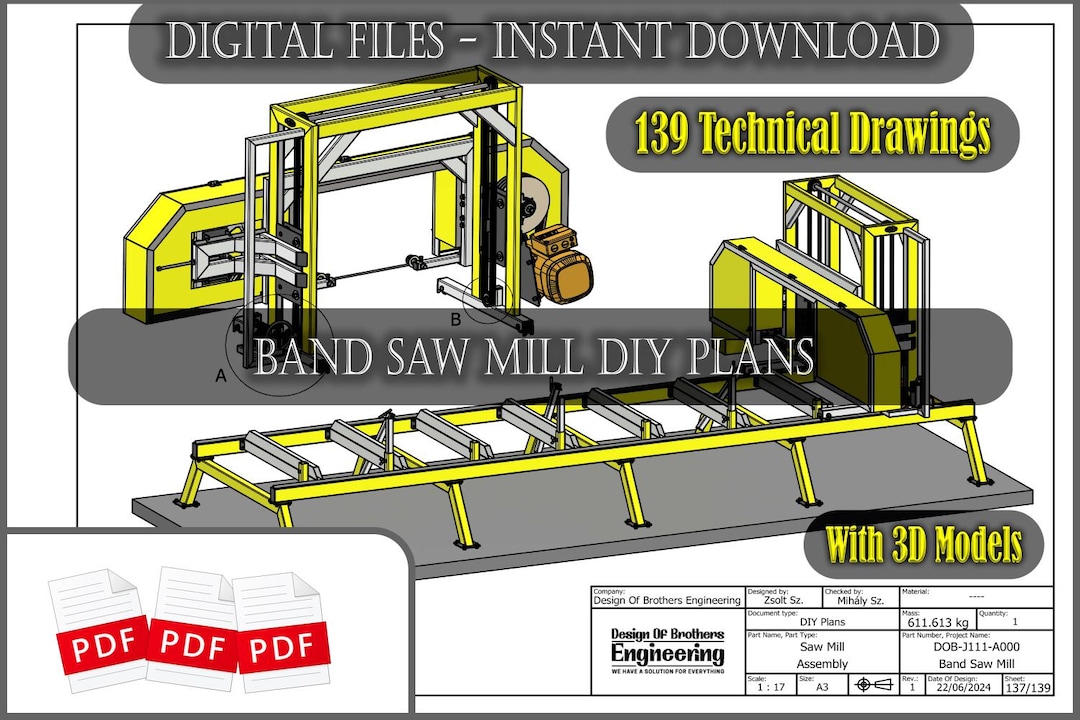 Band Saw Mill DIY Plans – Build Your Own Industrial Band Saw at Home ...