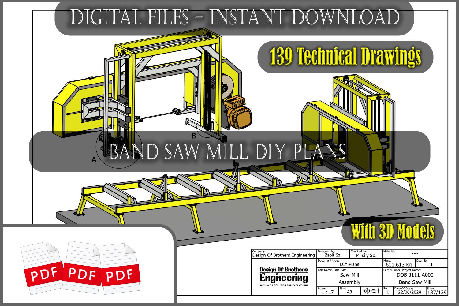 Band Saw Mill DIY Plans – Build Your Own Industrial Band Saw at Home ...