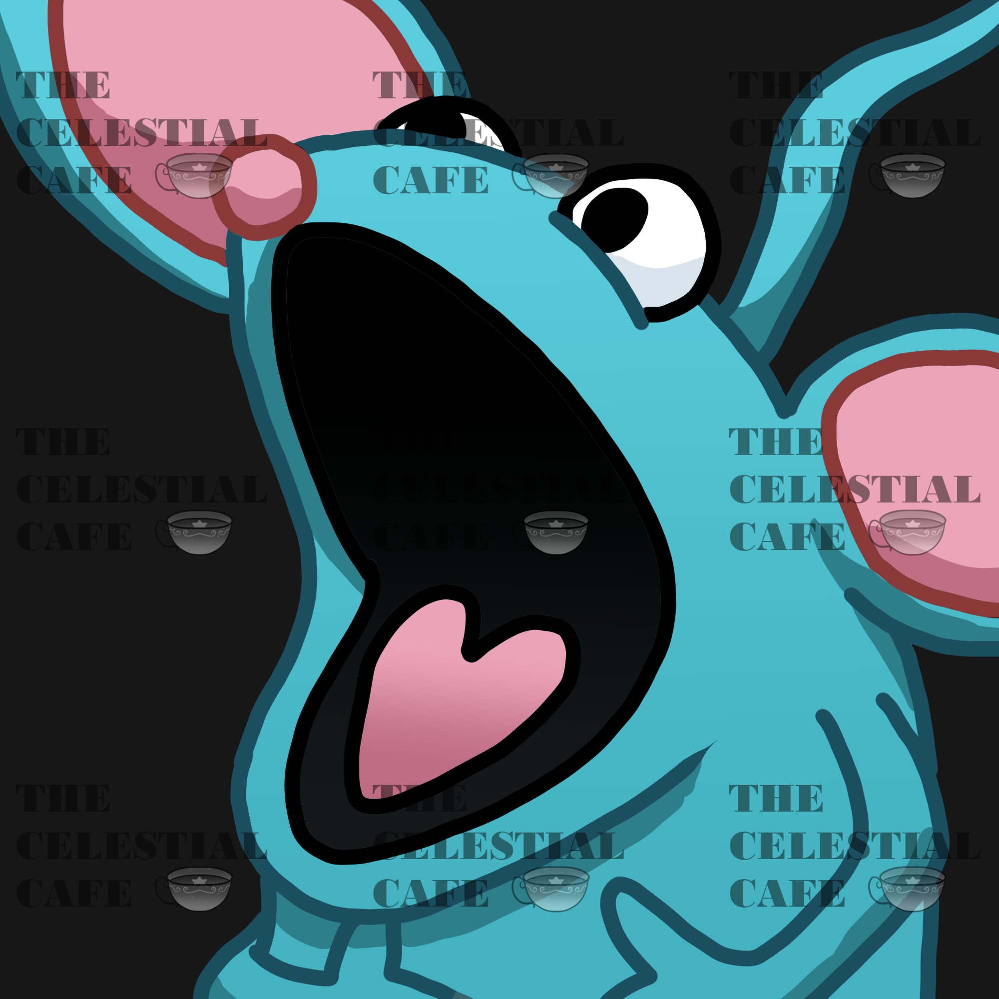 Screaming Blue Mouse | Twitch Emote - Etsy