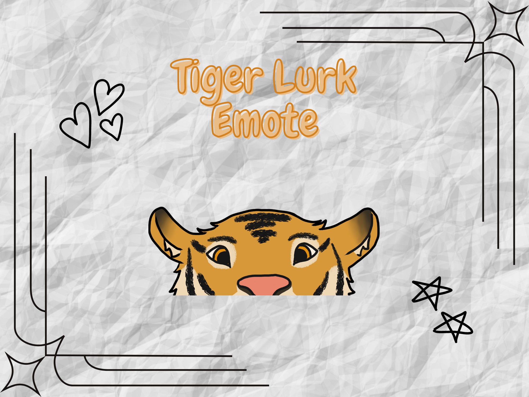 Tiger Lurk | Twitch Emote - Etsy