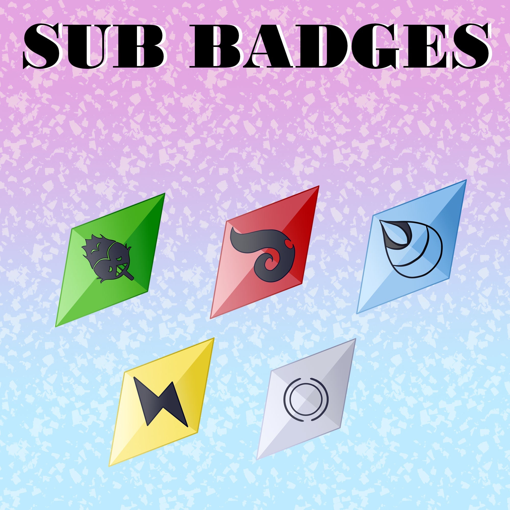 Z Crystal Sub Badges | Pack 1 | Twitch - Etsy