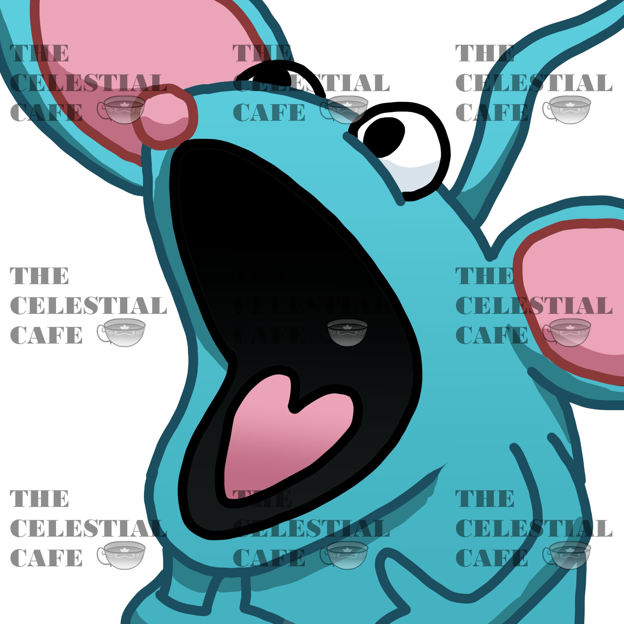 Screaming Blue Mouse | Twitch Emote - Etsy