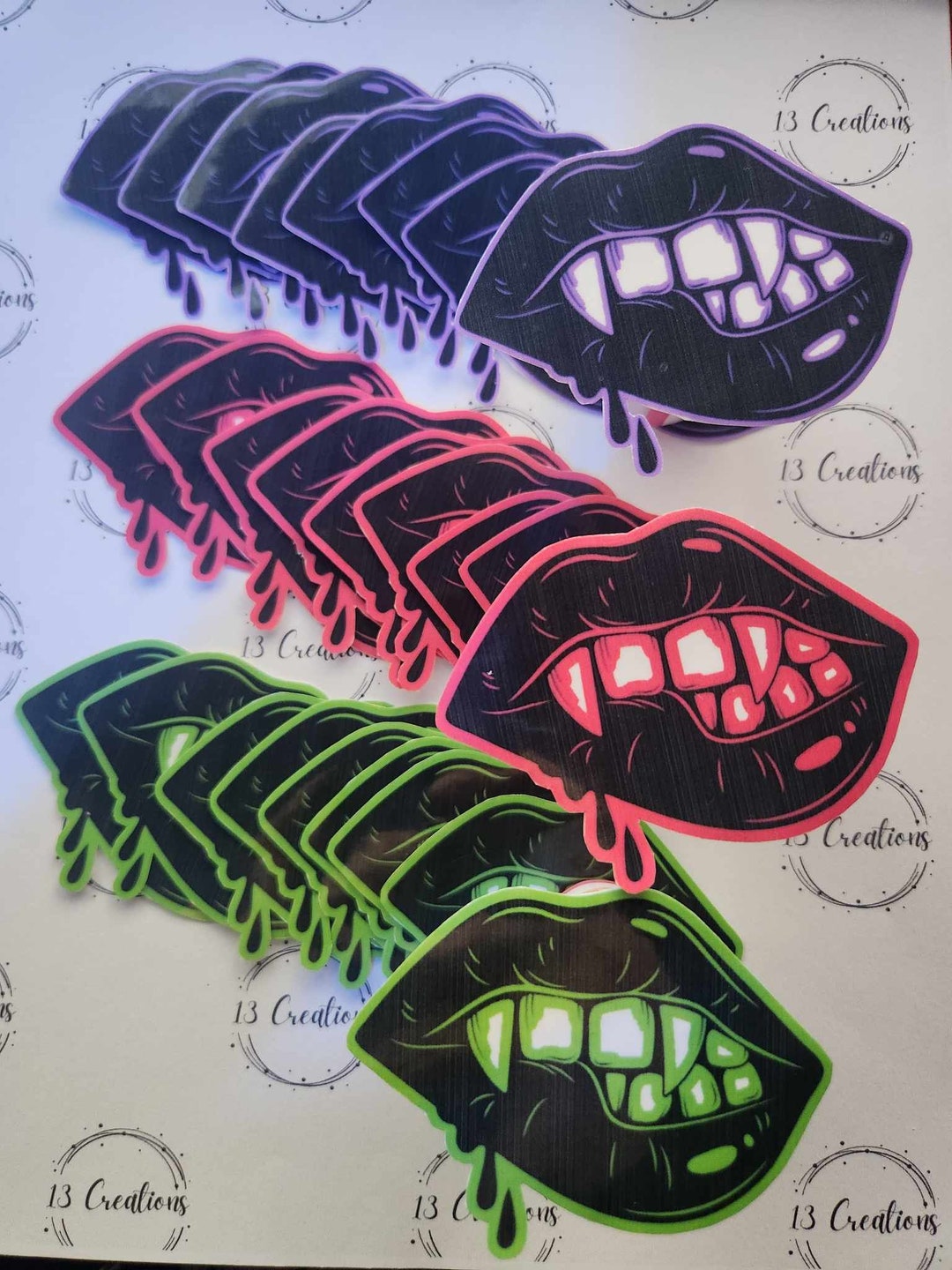 Vampire Lips Vinyl Sticker - Etsy