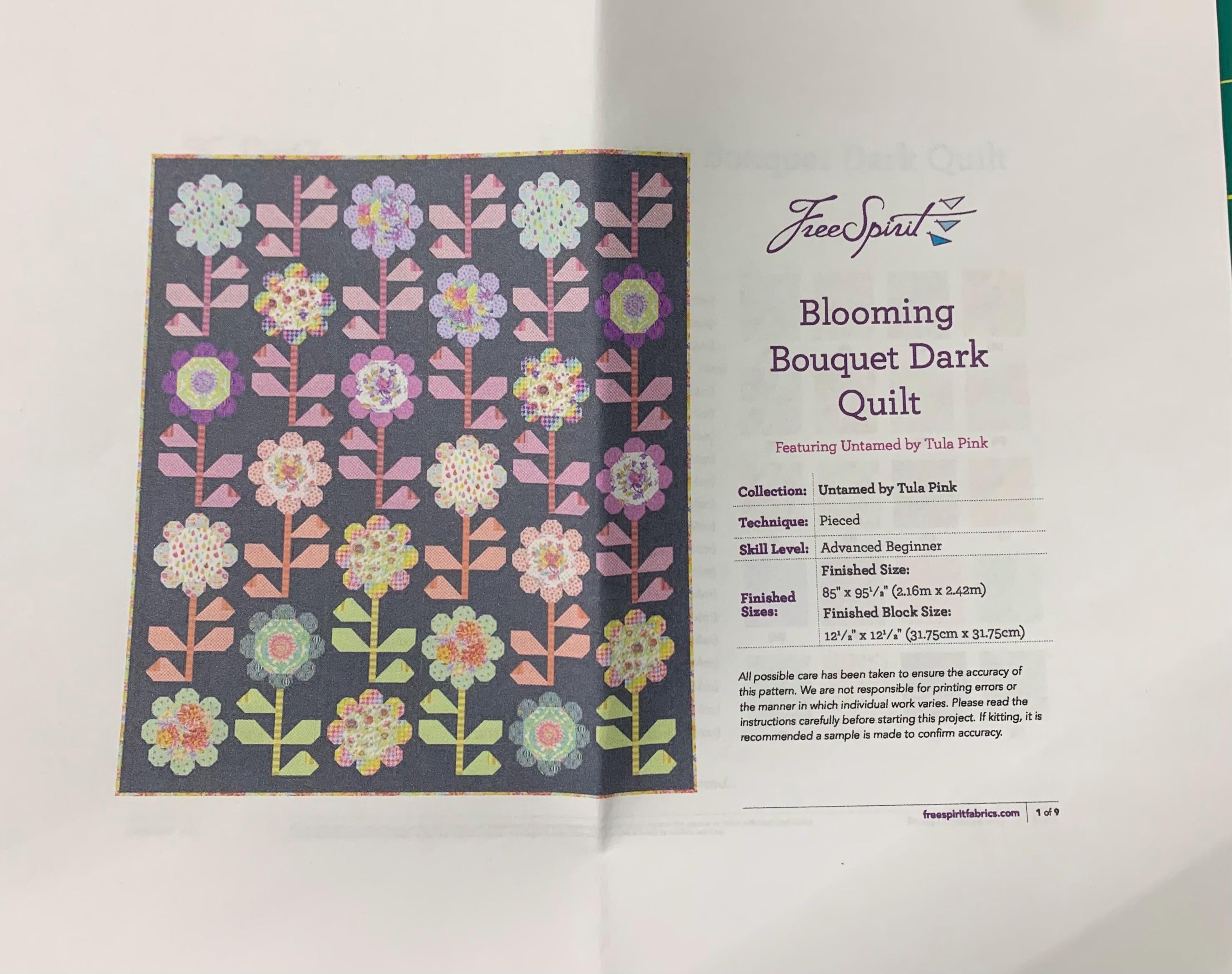 Blooming Bouquet Dark Quilt Featuring Untamed by Tula Pink for Free ...