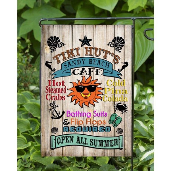 Flags Galore Tiki Huts Garden Flag - Etsy