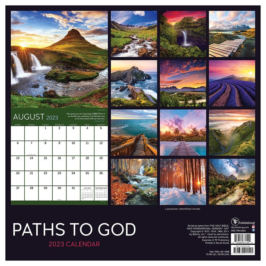 TF Publishing 2023 Paths to God Wall Calendar - Etsy