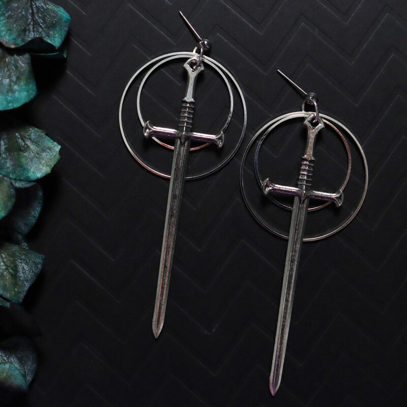 Sword Earrings - Etsy