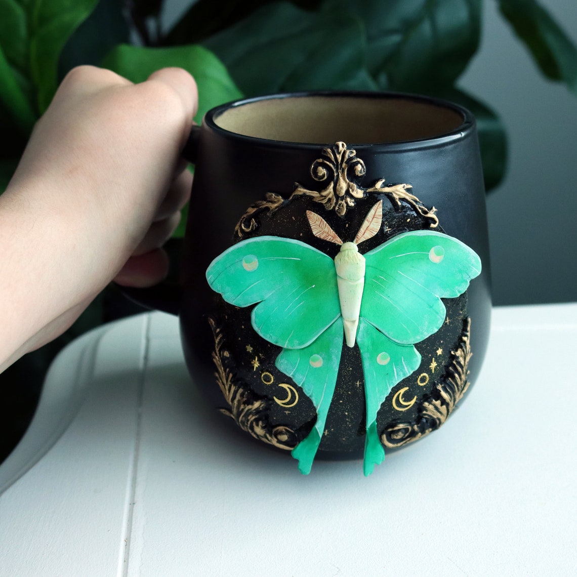 Silk Luna Moth Mug Silk Moth Moth Wings Moth Decor - Etsy