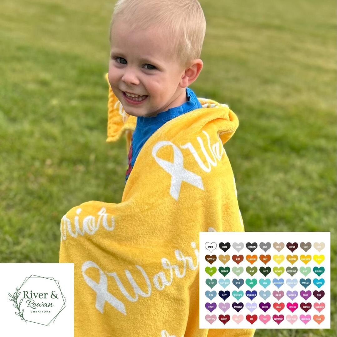 Custom Cancer Warrior Blanket | Kid & Adult Cancer Blanket | Cancer ...