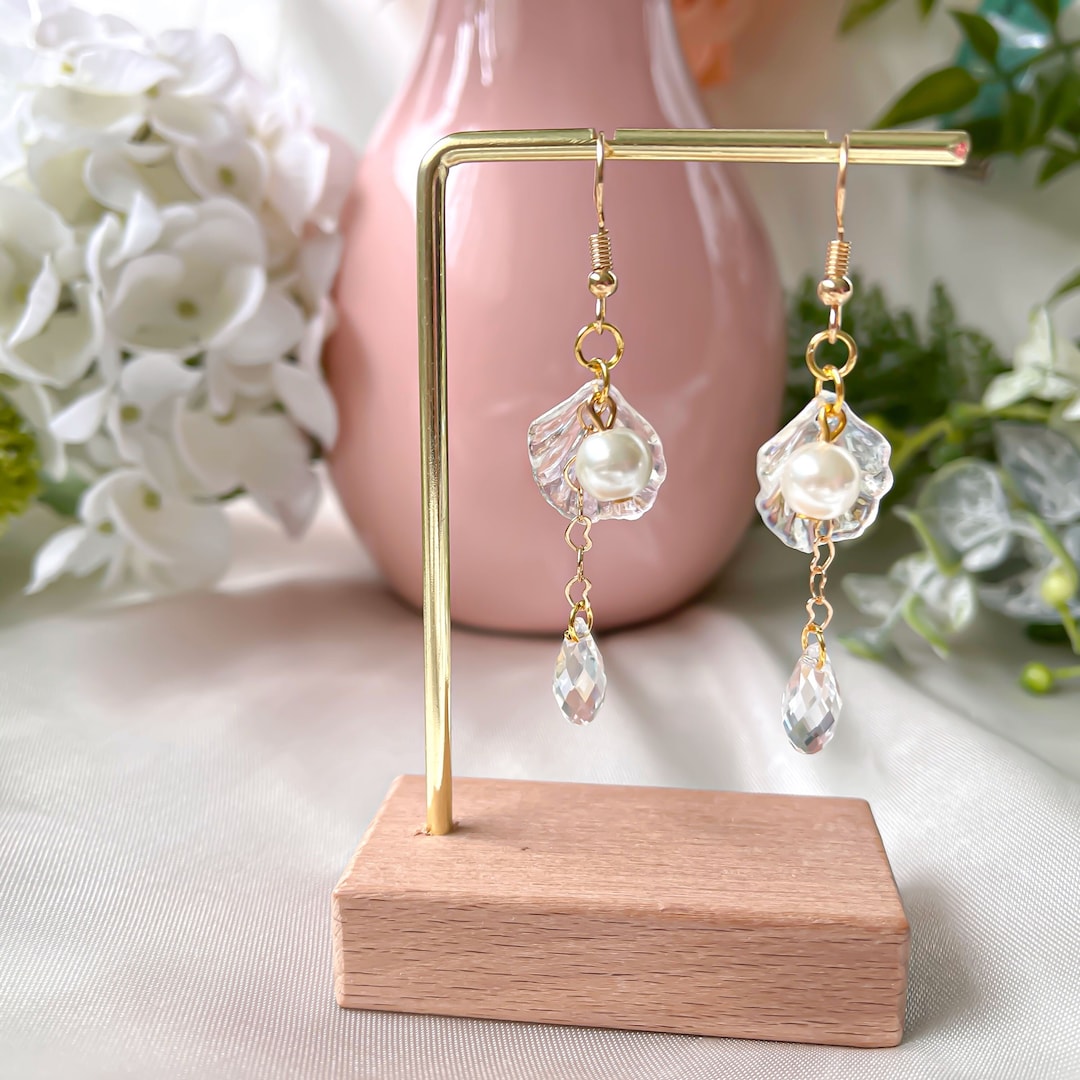 Cute Pearl Shell Drop Dangle Earrings, Fairycore Earrings Gift, Unique ...