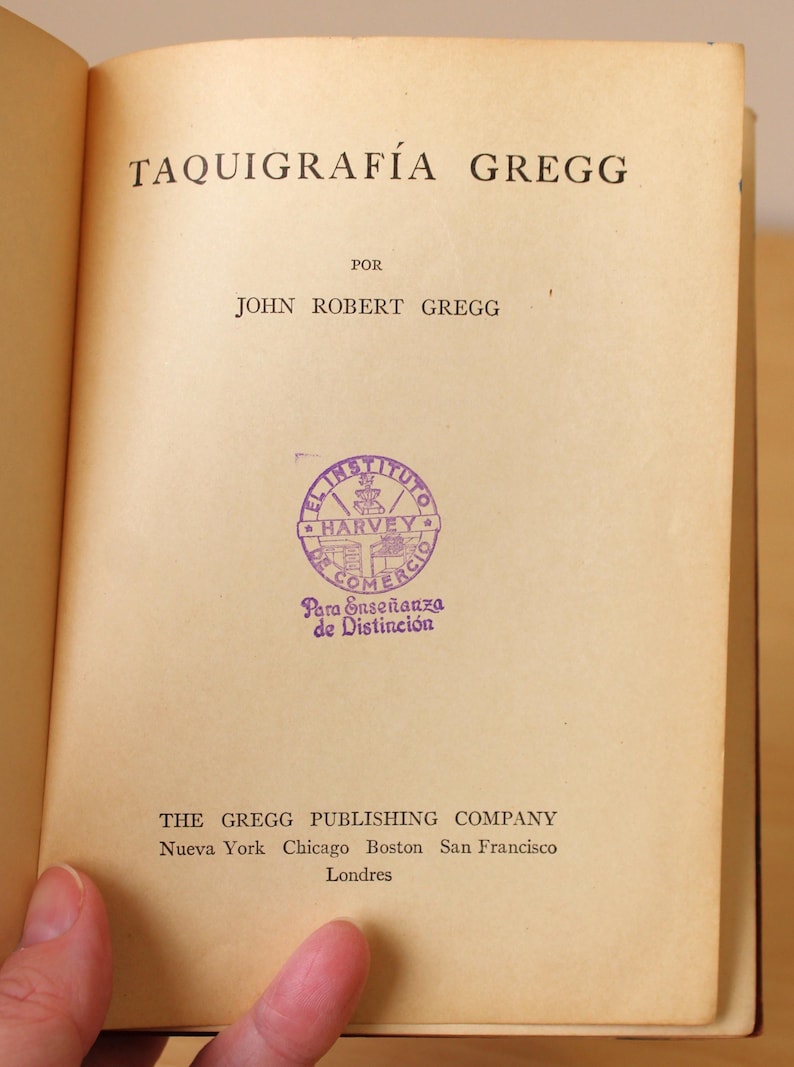 Taquigrafia Gregg (spanish) (1923) - Etsy